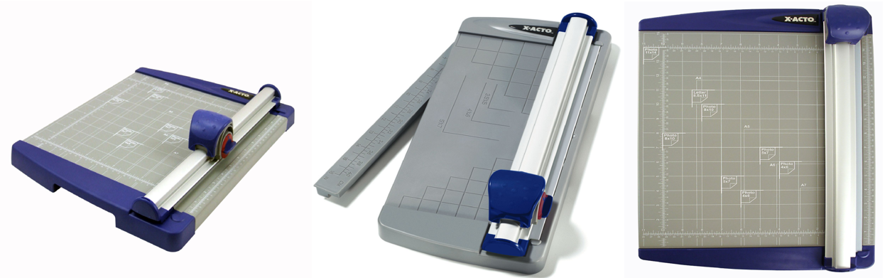 How do I replace the cutting strip on a X-ACTO rotary paper cutter?